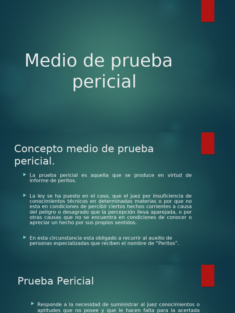 JOMC, Teoría de La Prueba, Prueba Pericial (10º, Procesal II) | PDF