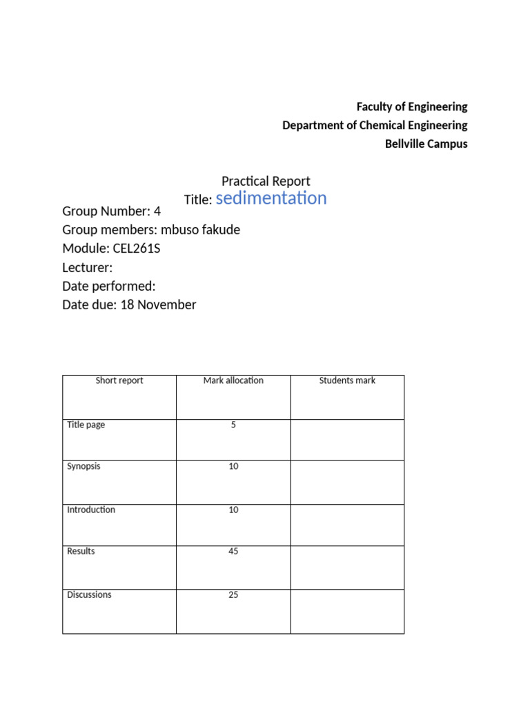 Sedimentation Group Work (3 | PDF