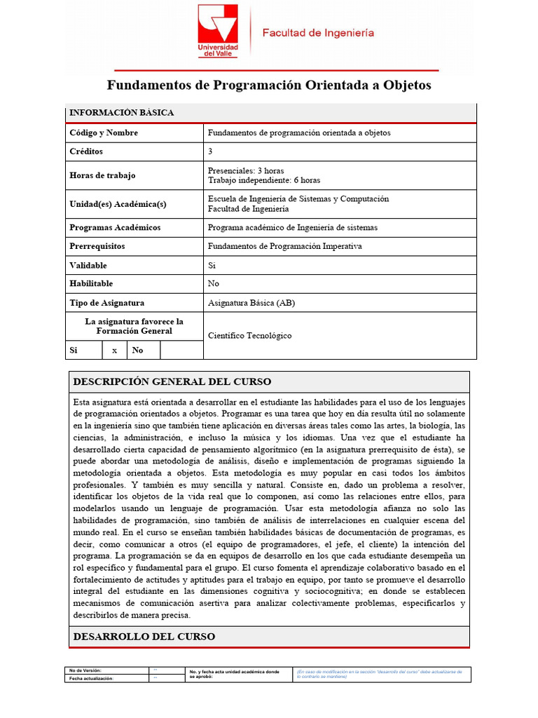 750015C - Fundamentos de Programacion Orientada A Objetos | PDF | Objeto (informática ...