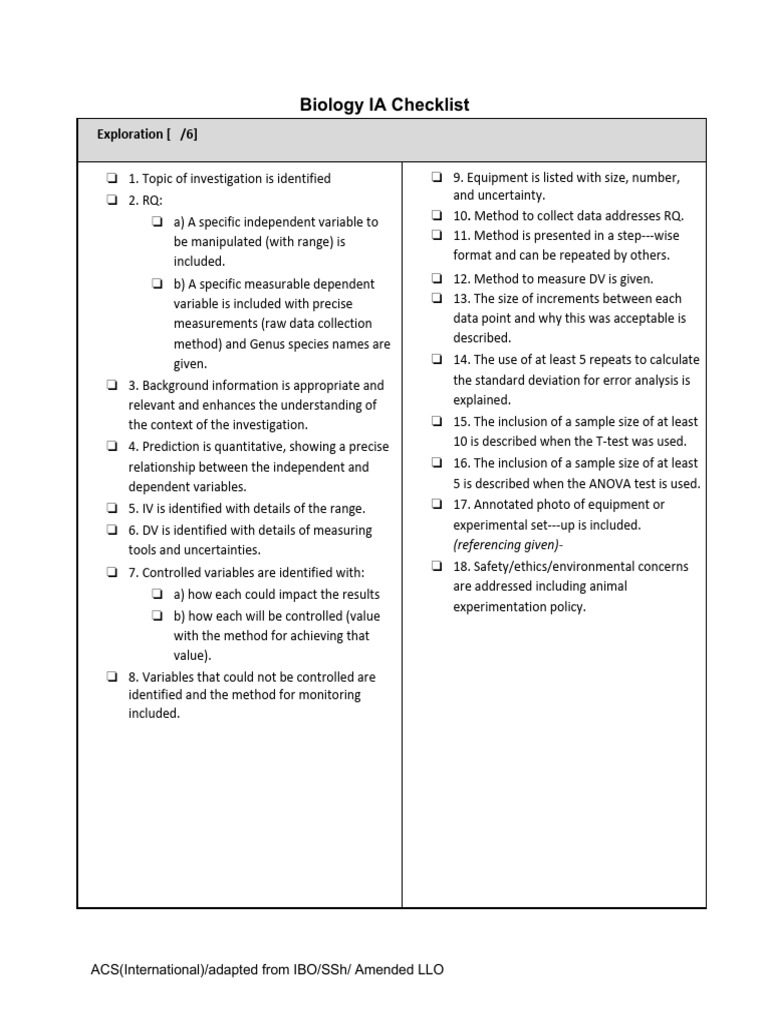 Information About Bio IA | PDF