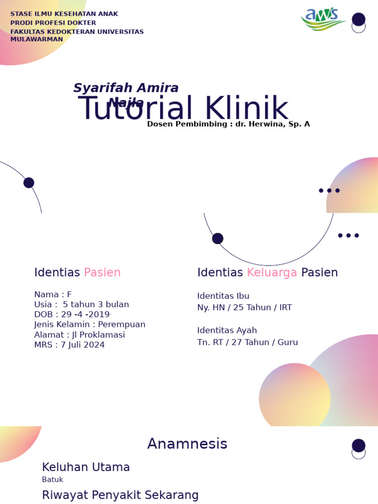 Tutorial Klinik - Syarifah Amira Najla - 2210017067 | PDF