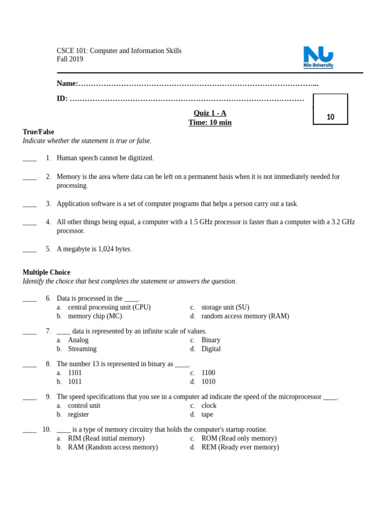Revision Sample 1 | PDF