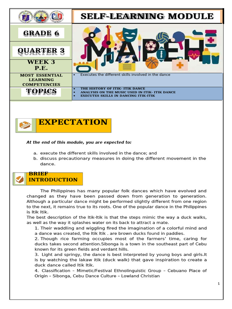 Mapeh 6 q3 Week 3 | PDF