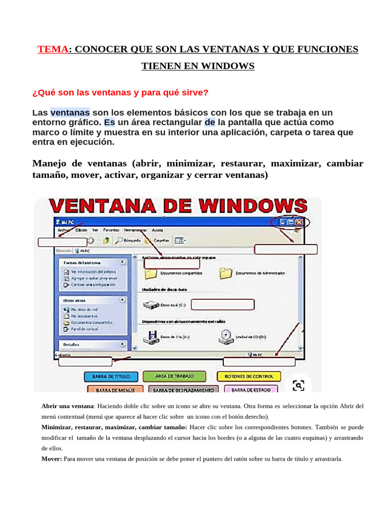 Las Ventanas de Windows | PDF | Ventana (informática) | Informática