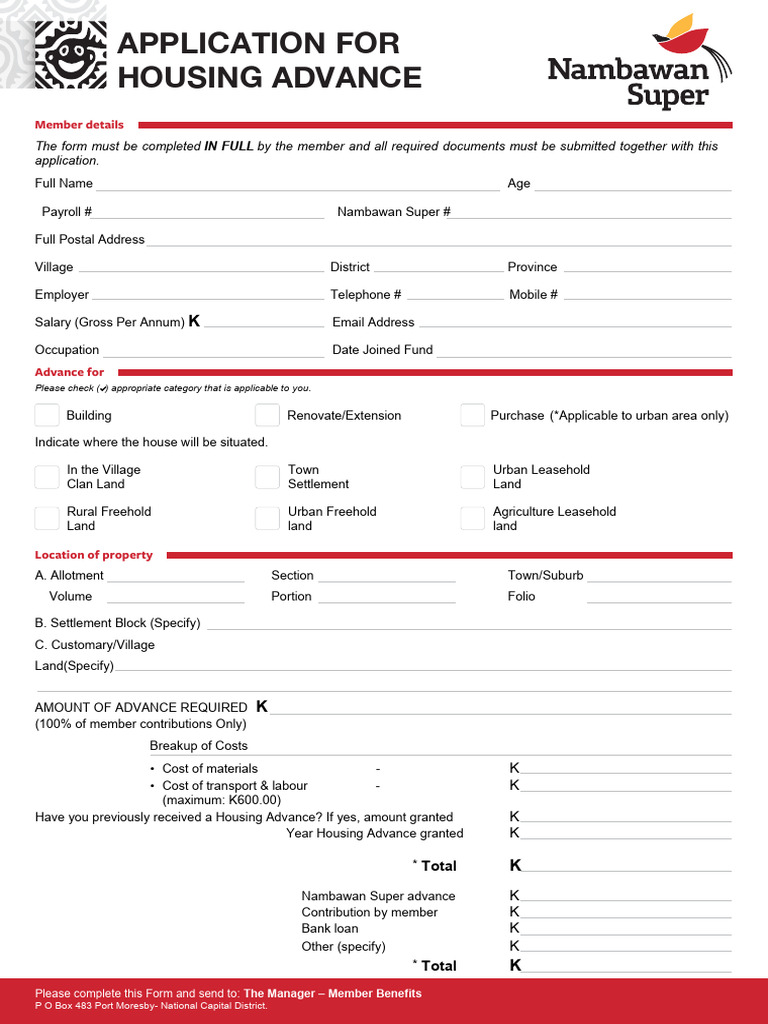 NSL HousingAdvanceApplication 1052020 | PDF