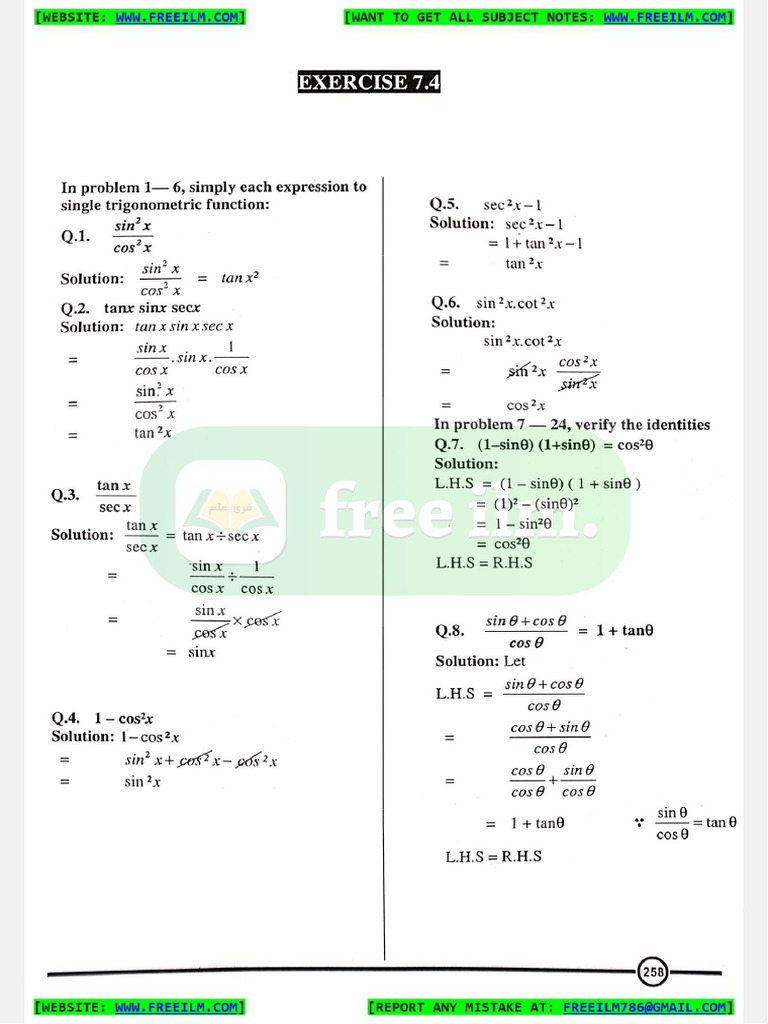 10th Maths Chap7 Ex 7.4 | PDF