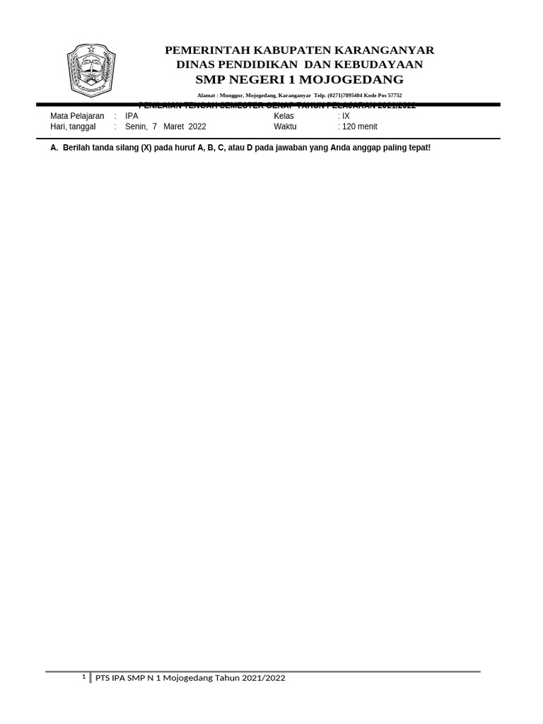 Soal PTS 9 Genap | PDF | Atomic Physics | Materials Science