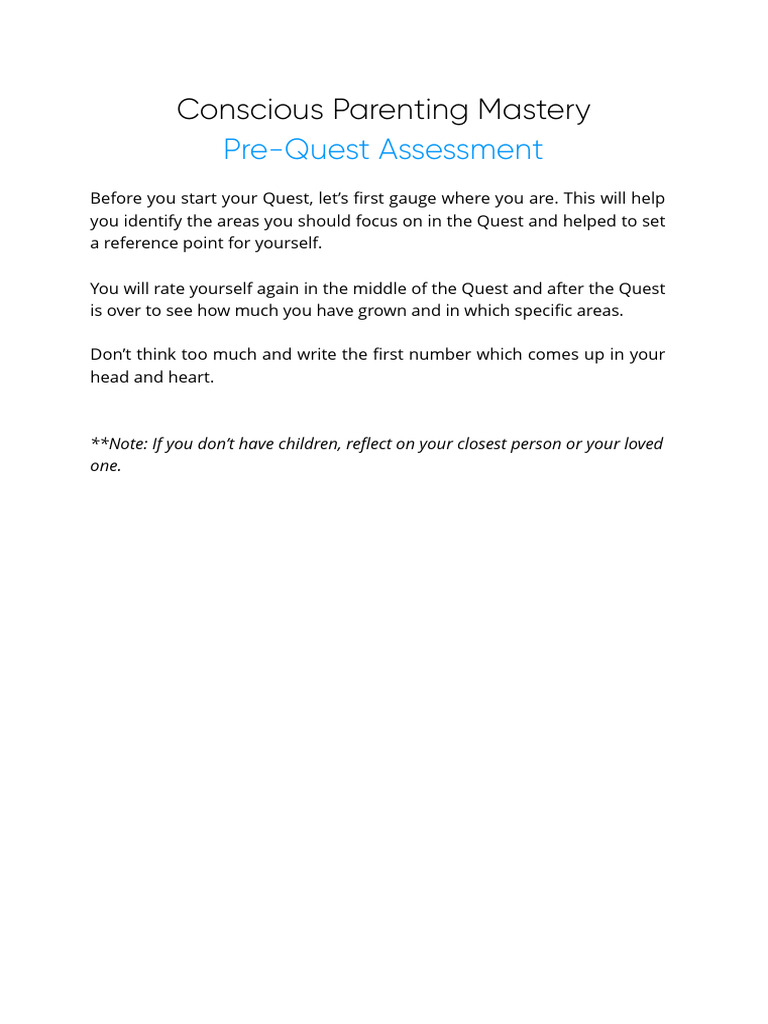 0 Intro 3 - CPM - Prequest - Assesment | PDF