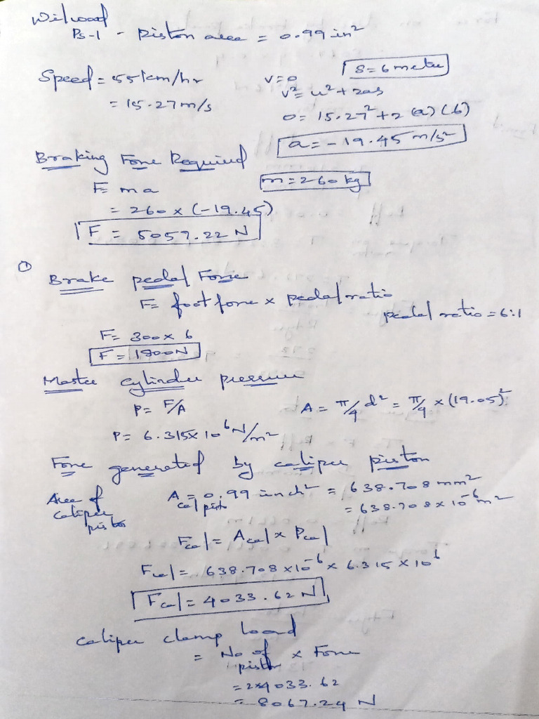 Brake Calculation | PDF