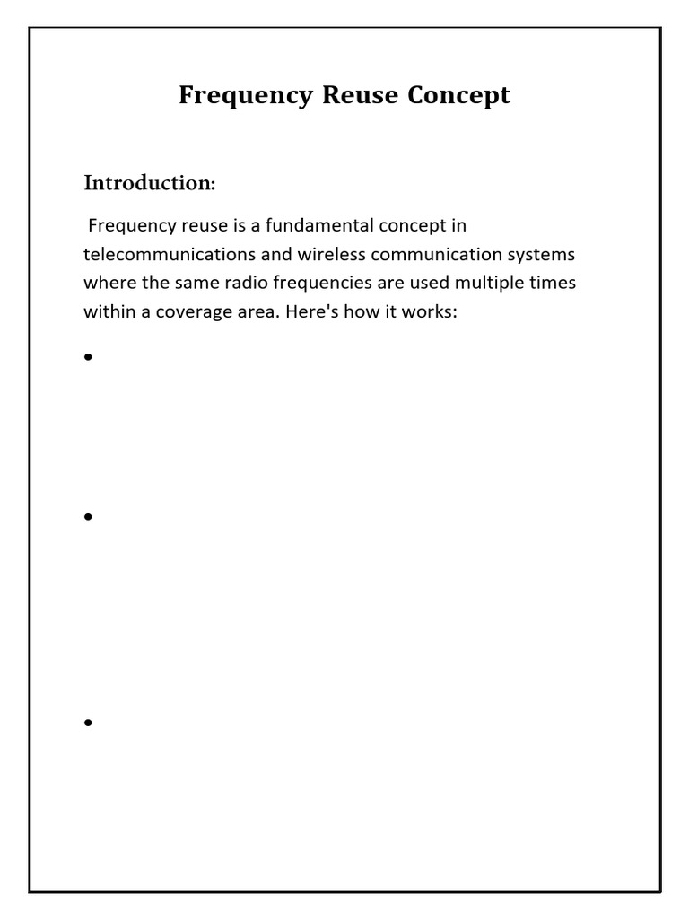 Frequency Reuse Concept 4 | PDF