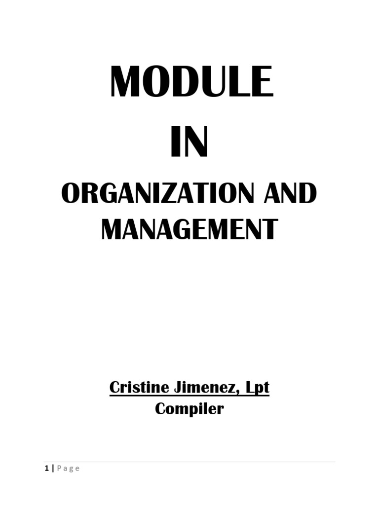 Organization and Management Overview | PDF | Partnership | Corporations