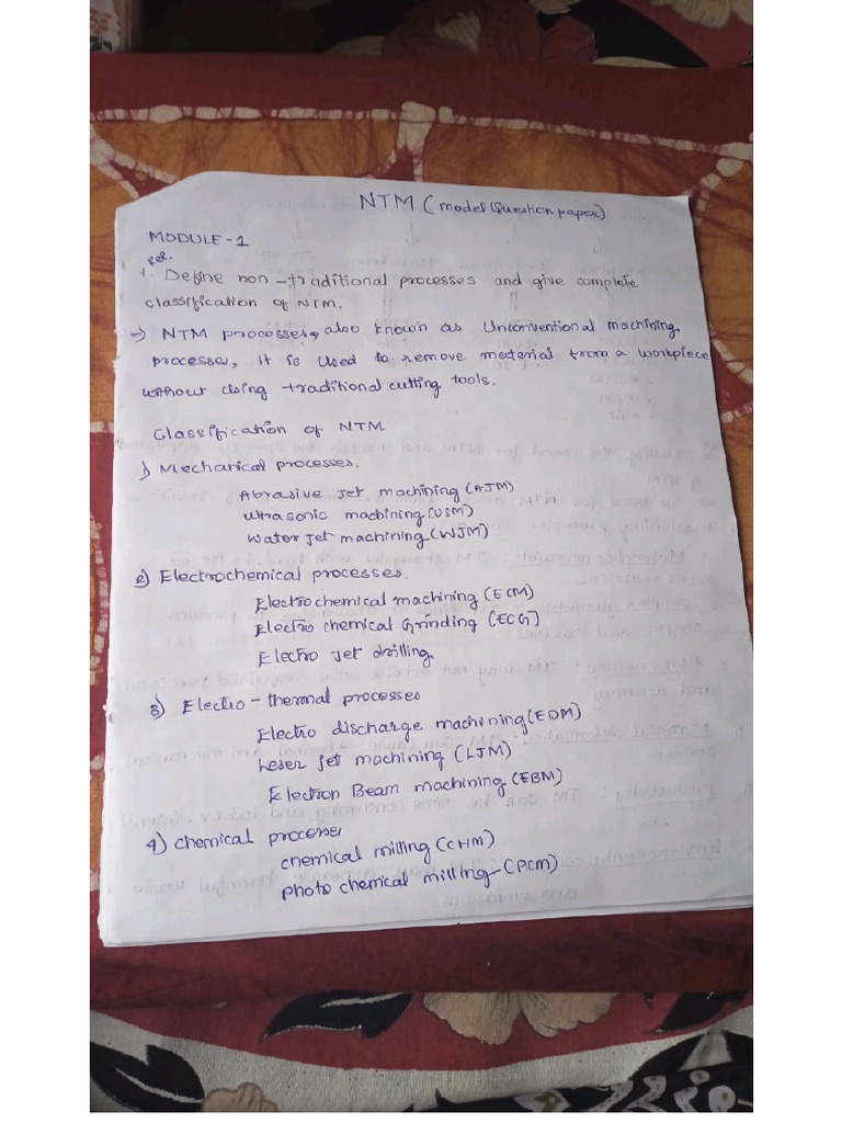 NTM Solved Model Question Paper | PDF