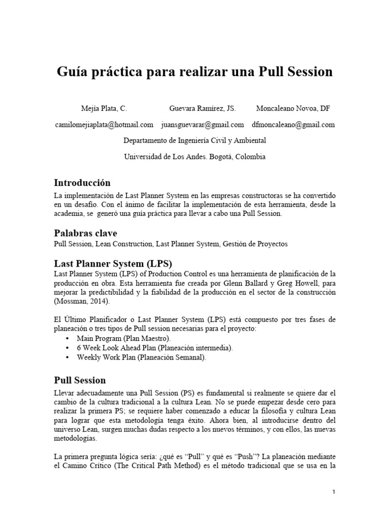 Guía Práctica para Realizar Una Pull Session | PDF