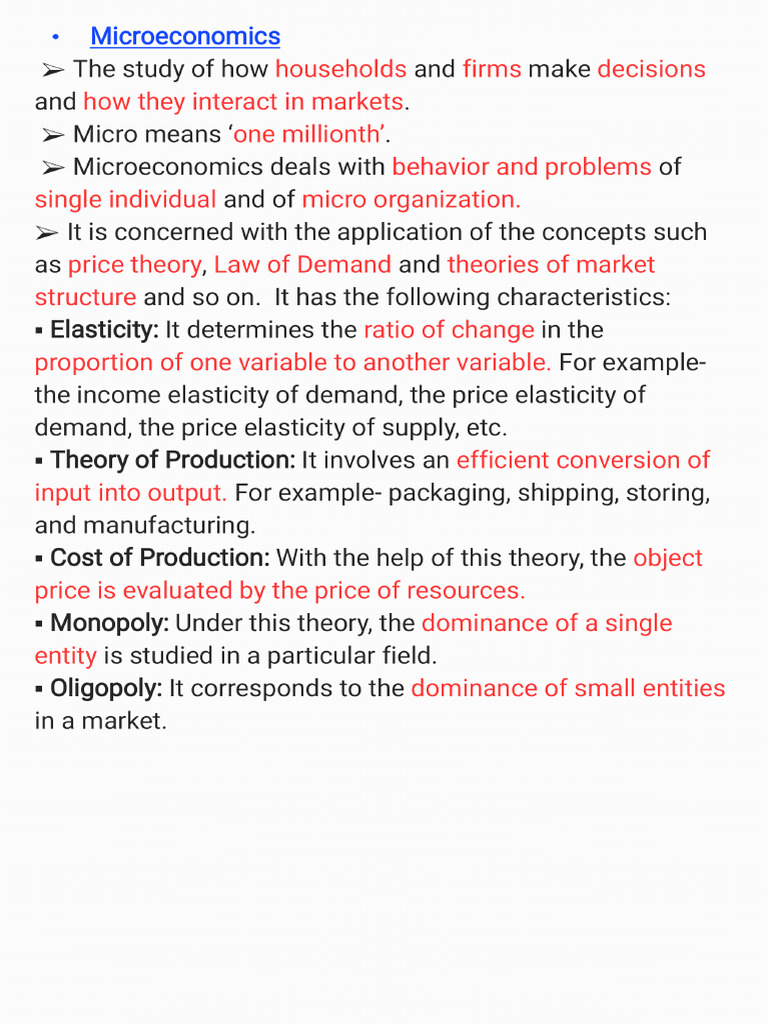 Meaning of Micro and Macroeconomics | PDF