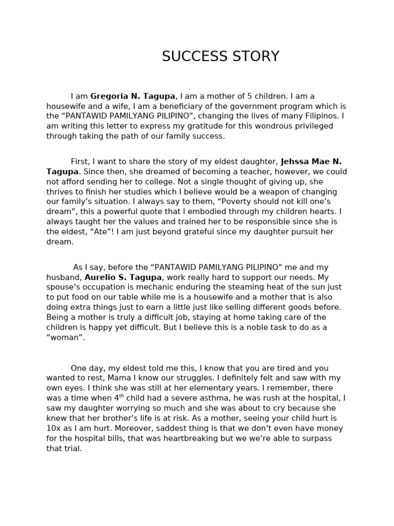 Success Letter | PDF