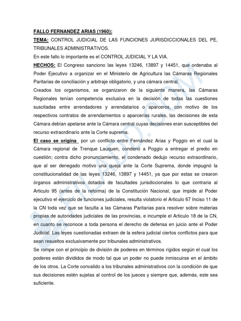 Resumen Fallos Segundo Parcial Der Adm | PDF