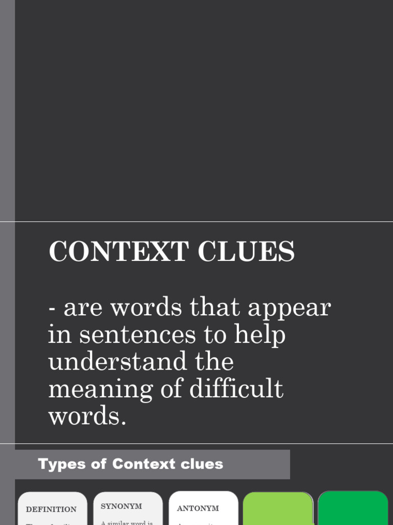 Context Clues | PDF