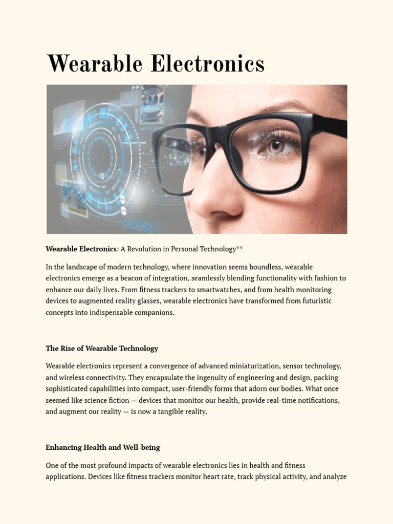 Wearable Electronics | PDF
