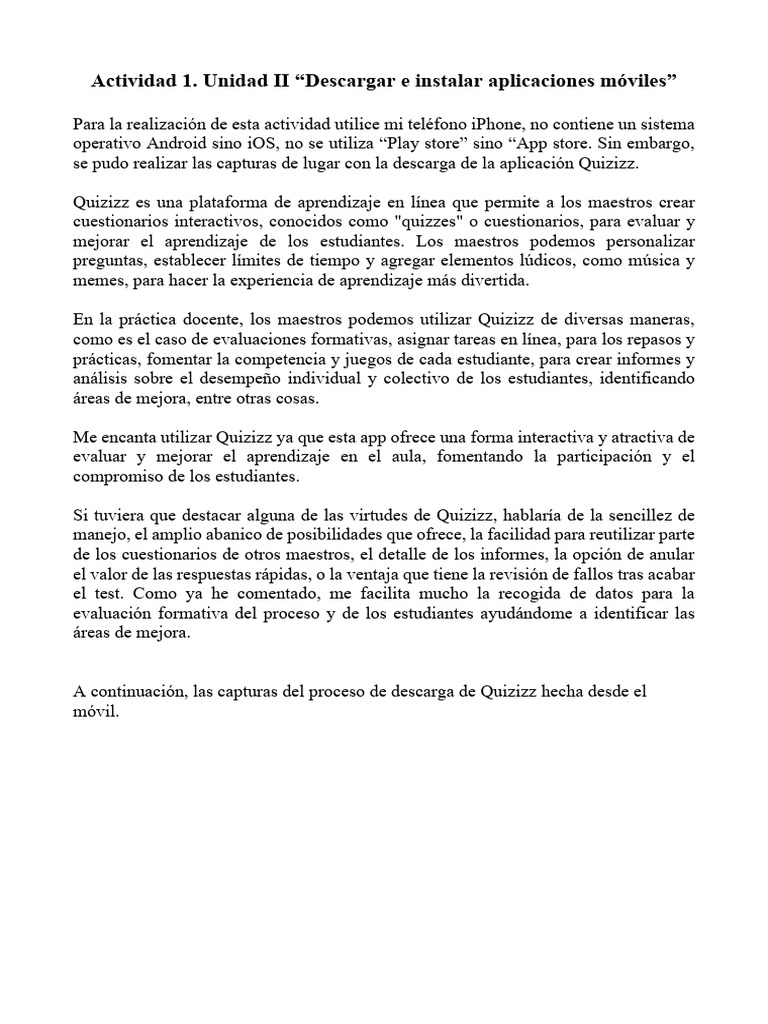 Módulo II. act 2 Formación didáctica del uso de tablets para docentes | PDF