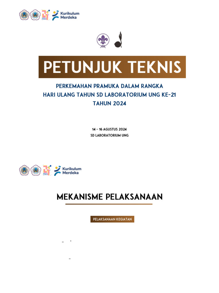 Juknis Pramuka SD Lab Ung 2024 | PDF