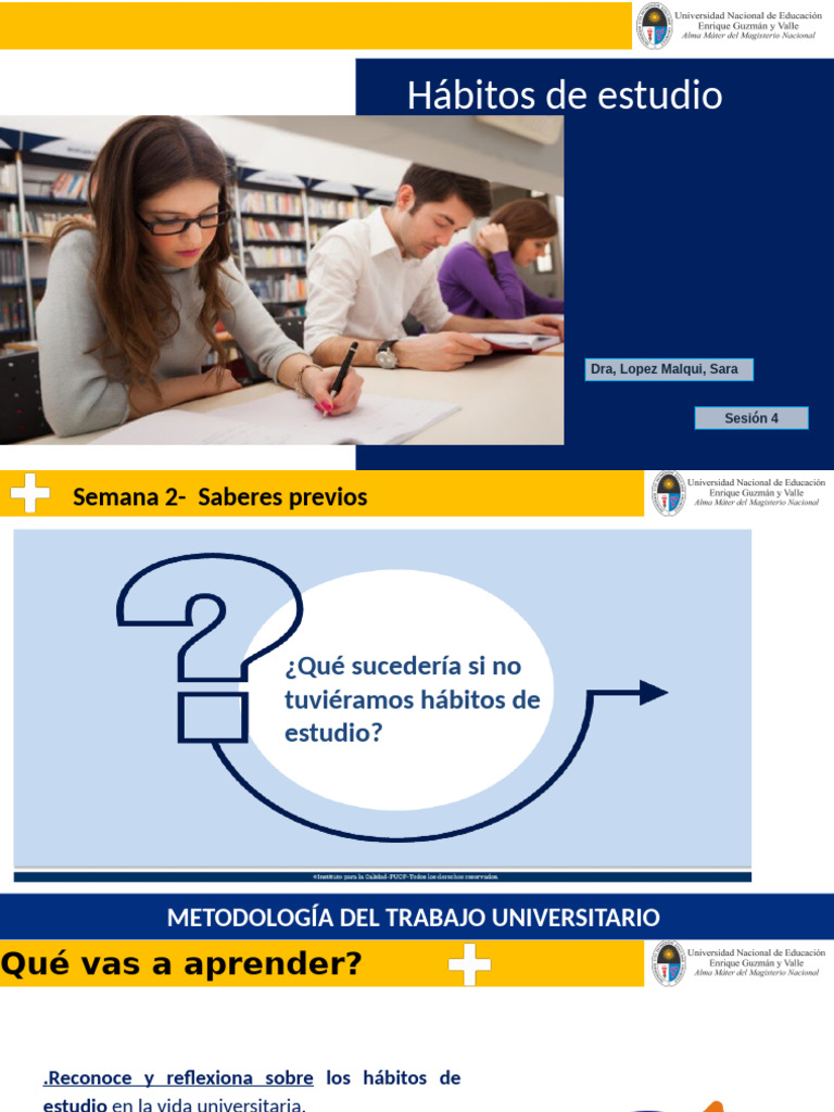 Sesión-4. Hábitos de Estudio | PDF
