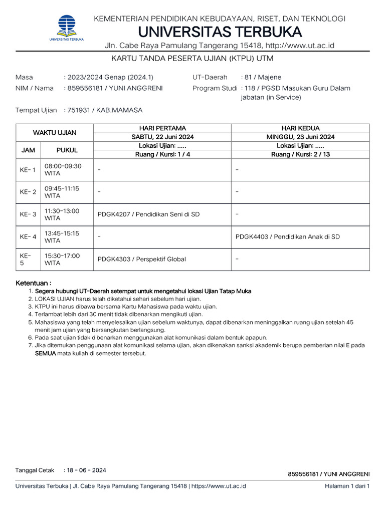 KTPU Semester 2 | PDF