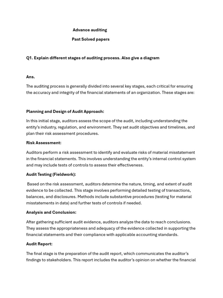 Advance Auditing | PDF