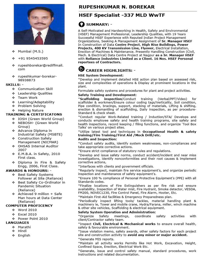 Rupesh Resume TRS - FLUOR May 2024 | PDF