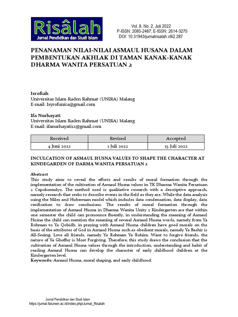 20+Nilai+Asmaul+Husna+720-735 | PDF