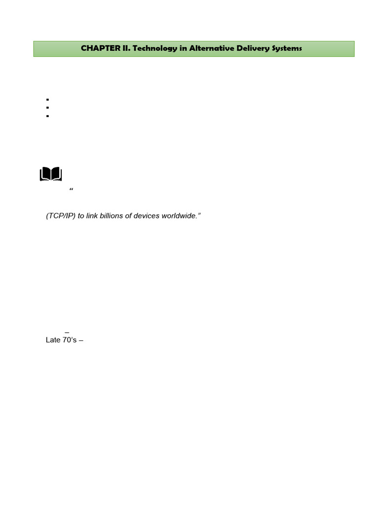 Technology in Alternative Delivery Systems | PDF