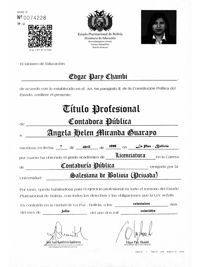 Título Profesional | PDF