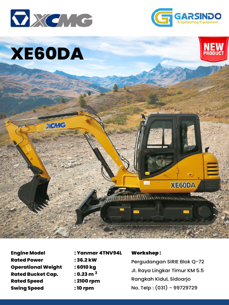 Brosur XCMG Xe60da Ok | PDF