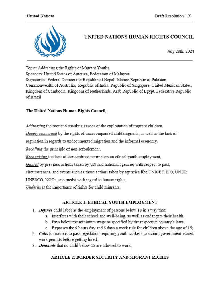 United Nations Human Rights Council | PDF