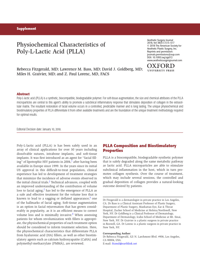 Caracteristicas Fisico Quimicas PLLA | PDF