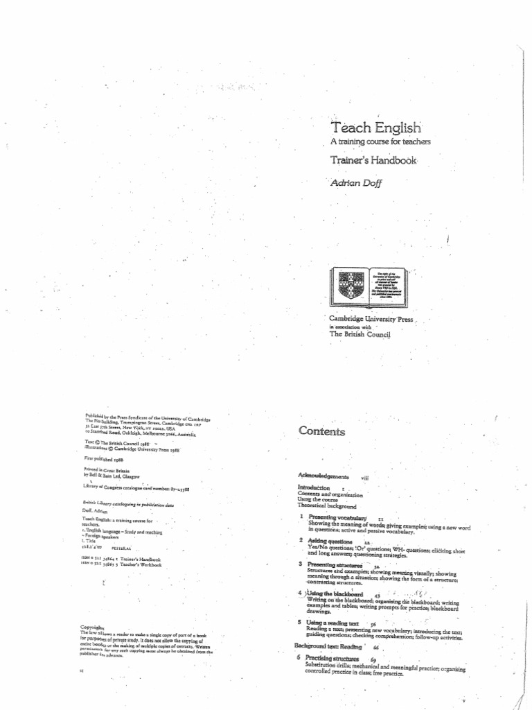 Teachers - Teach English Handbook | PDF