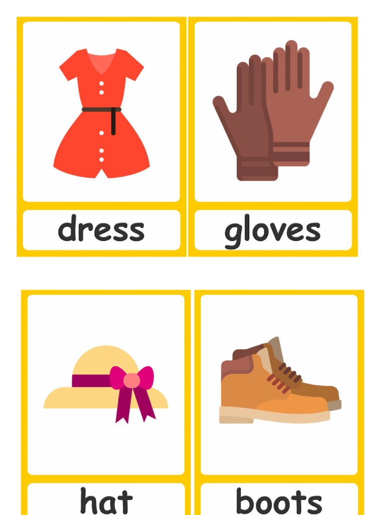 Clothing Flashcards | PDF