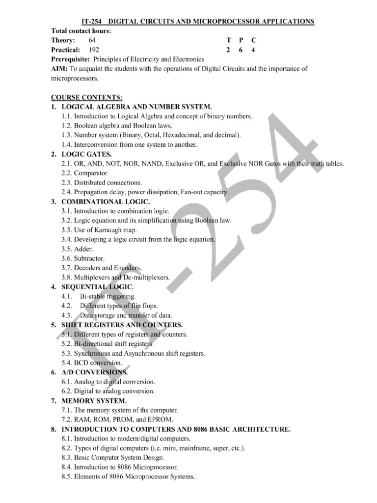 Course Outline IT-254 | PDF