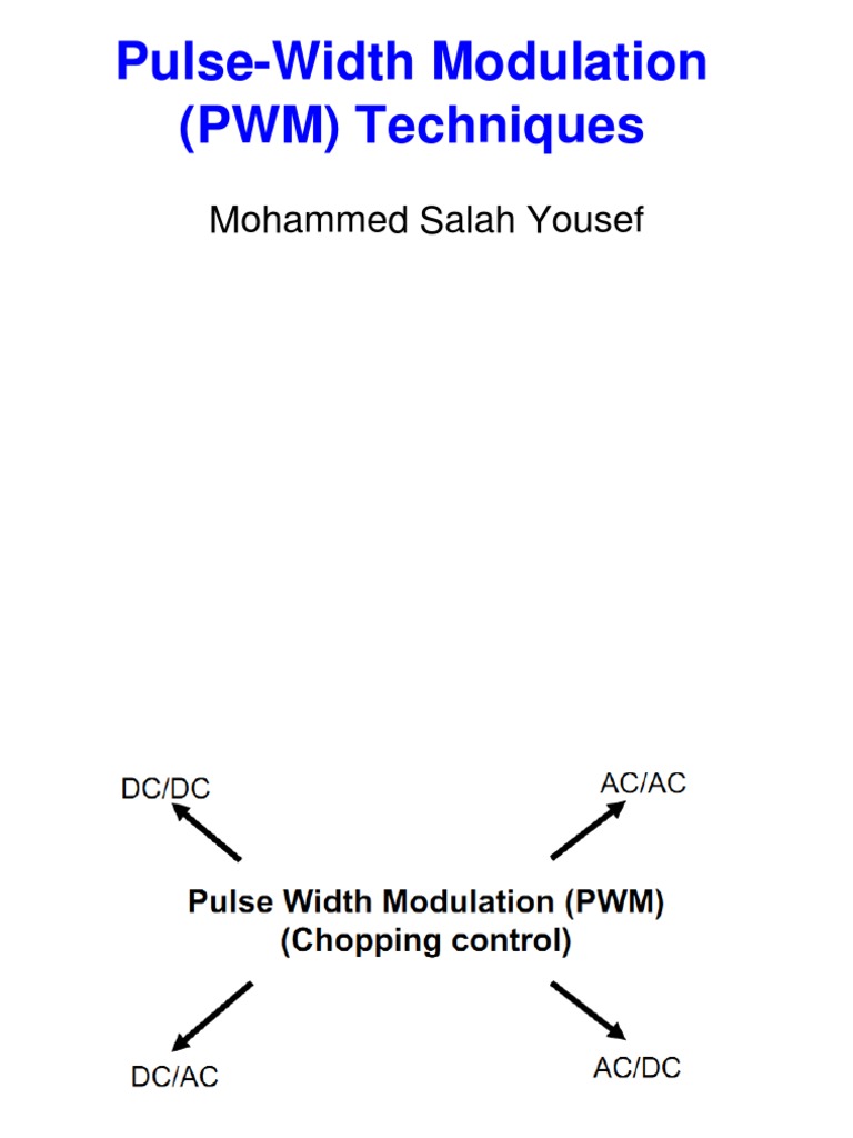 Pulse-Width Modulation (PWM) Techniques | PDF | Power Inverter ...