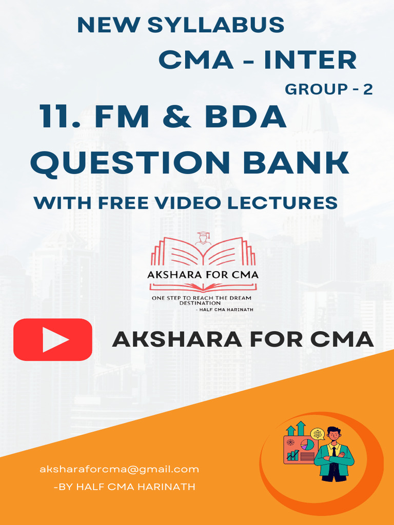 Main Question Bank. 11.financial Management. Akshara For Cma | PDF