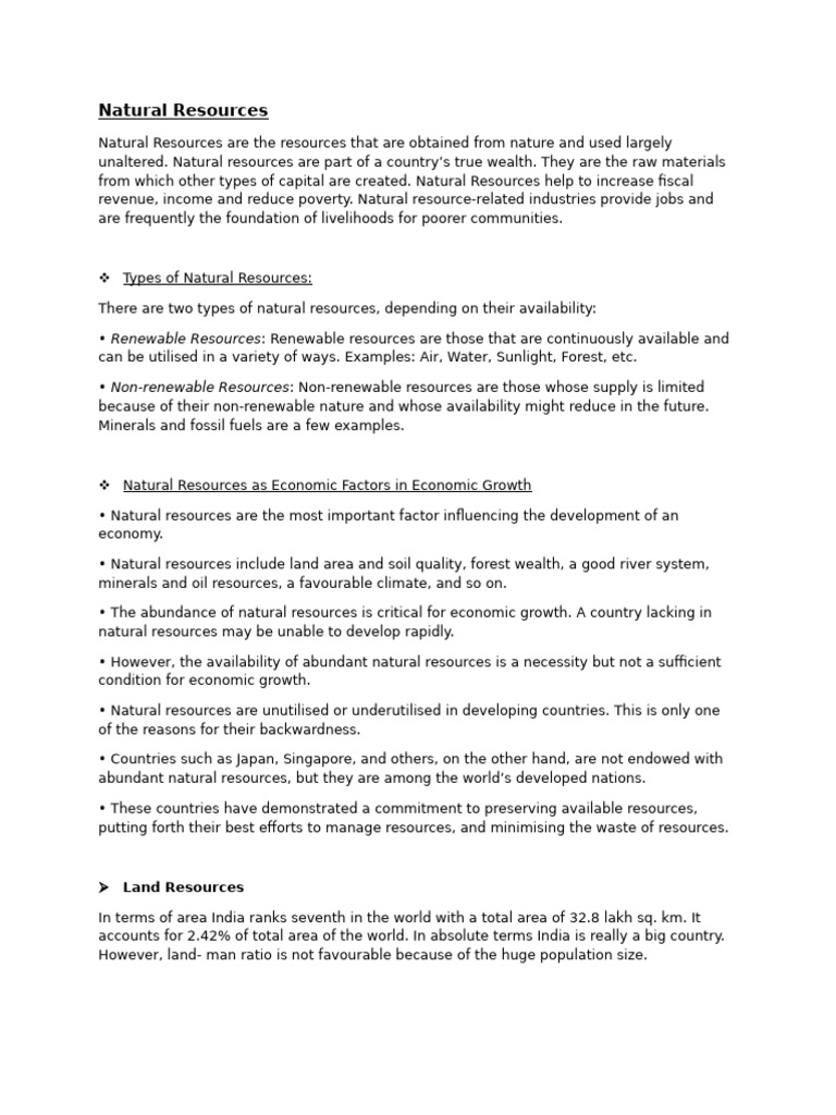 natural resources-1 | PDF