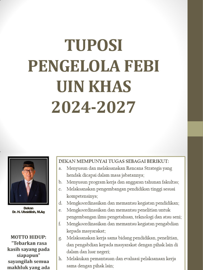 Tugas Pejabat Febi Uin Khas | PDF