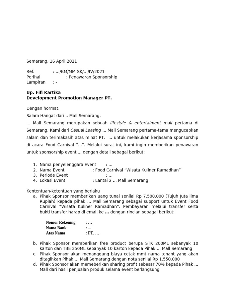 Contoh Surat LOO | PDF