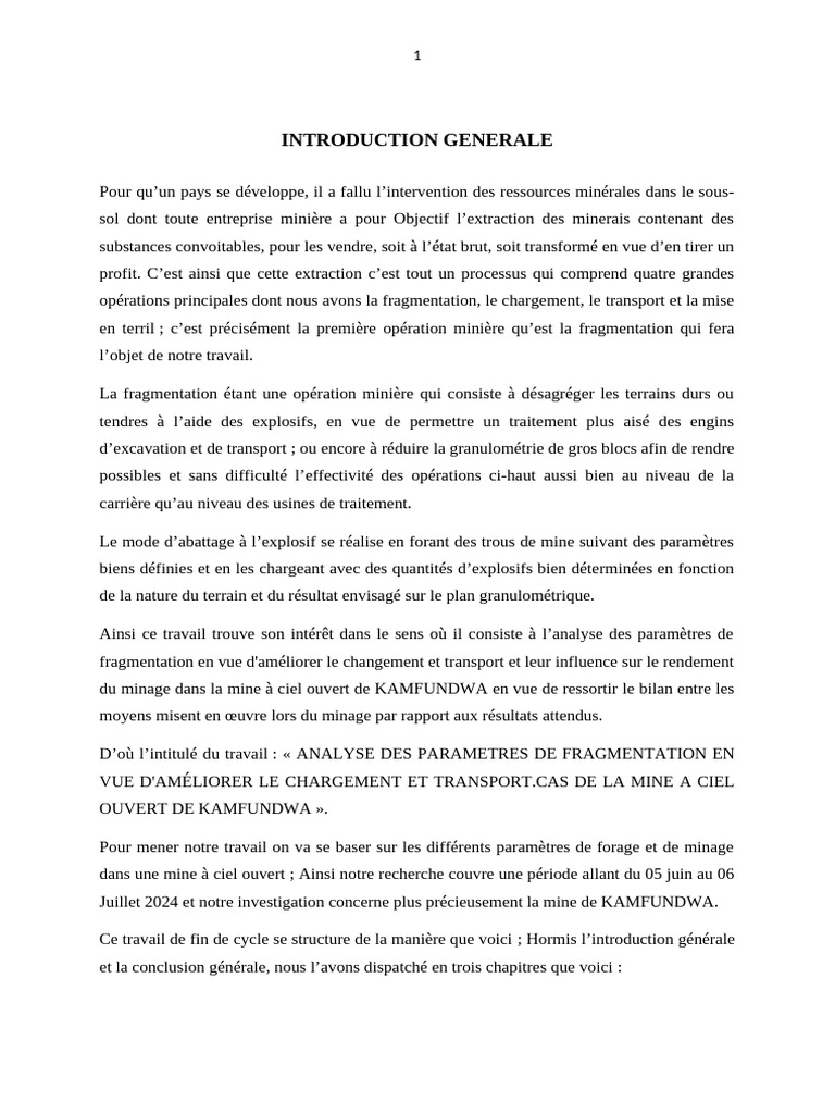 TFC Fabrice Bac 3 Geomines | PDF