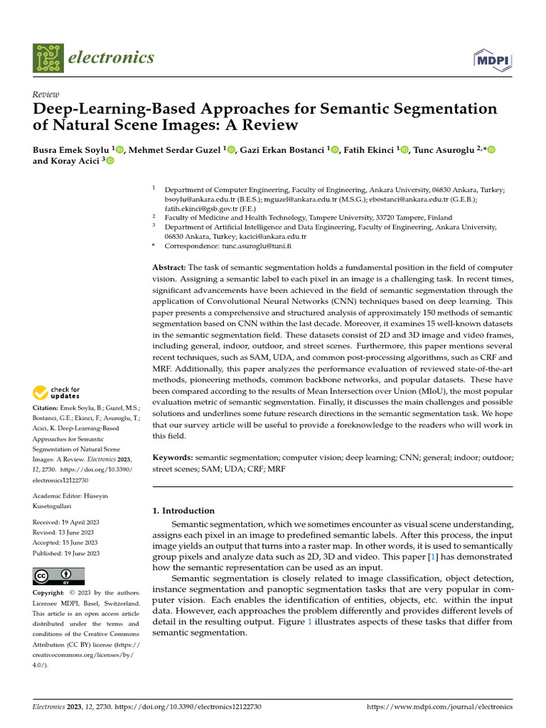 Semantic Segmentation of Natural Images | PDF