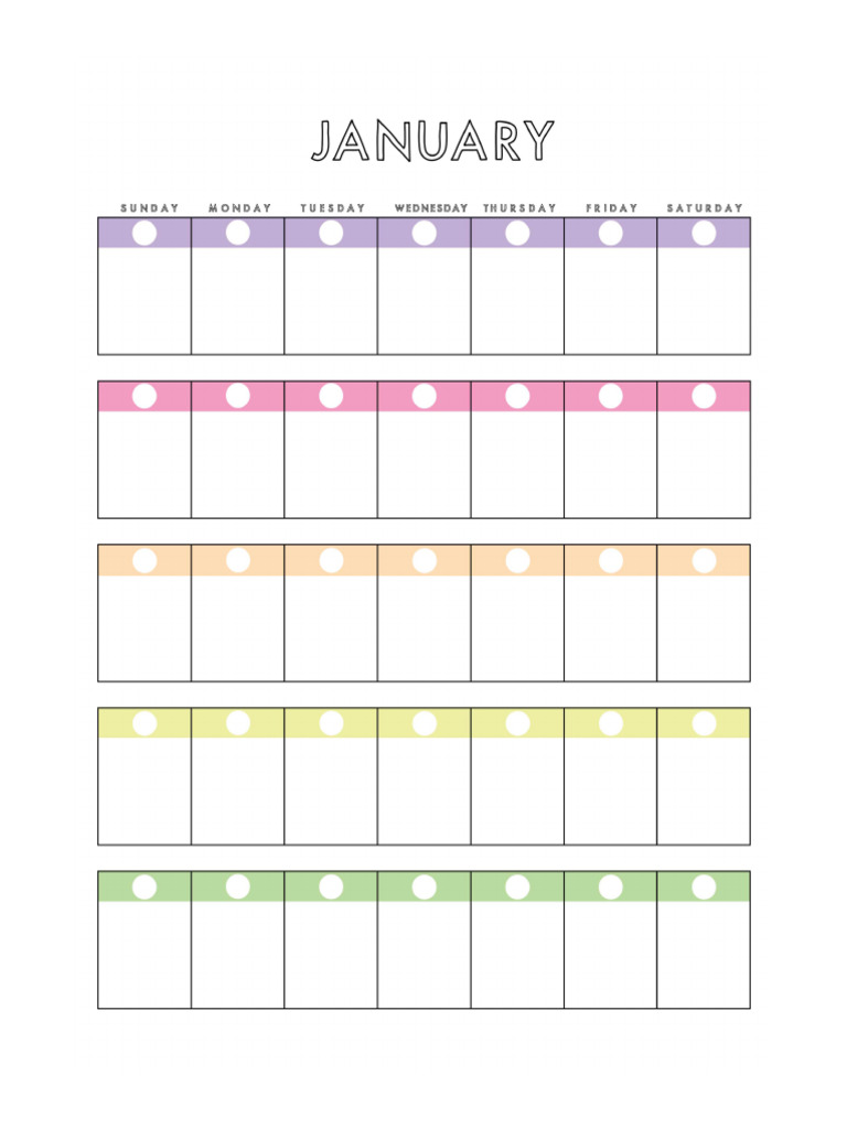Undated Original Rainbow Calendar | PDF