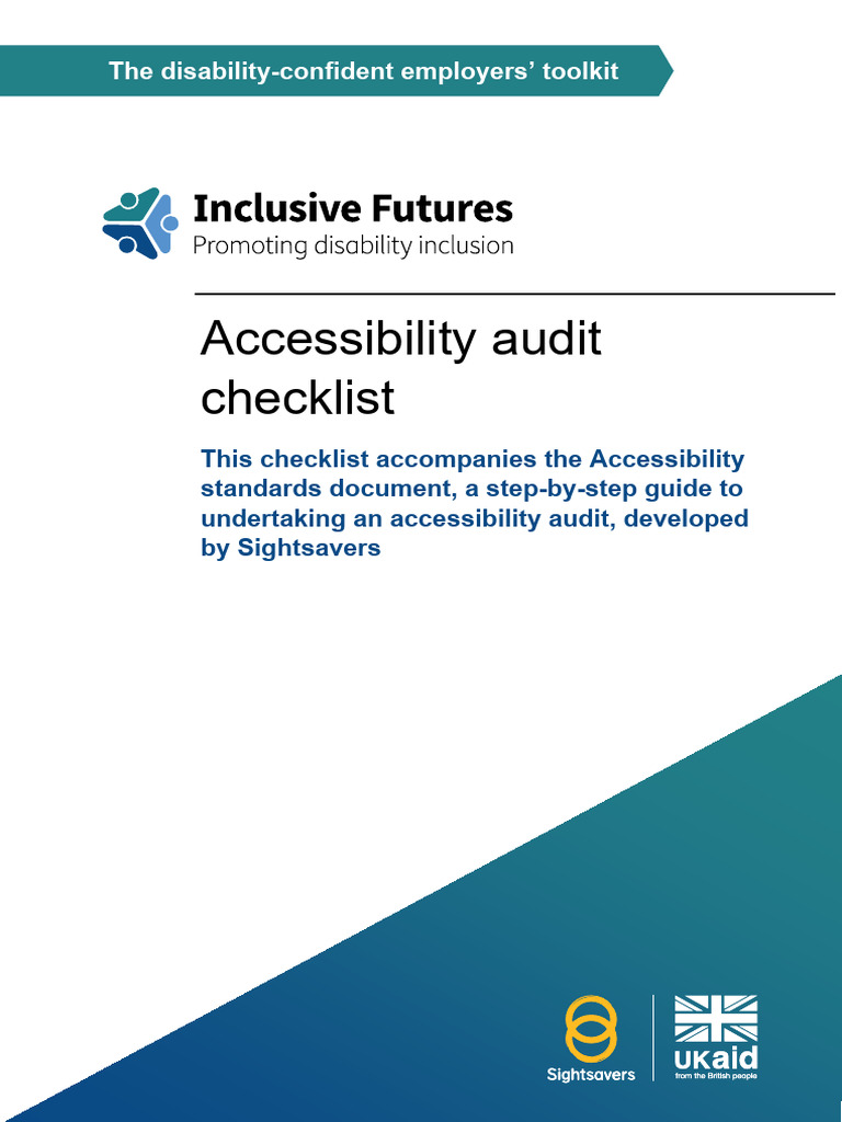 Accessibility Audit Pack - Audit Checklist | PDF