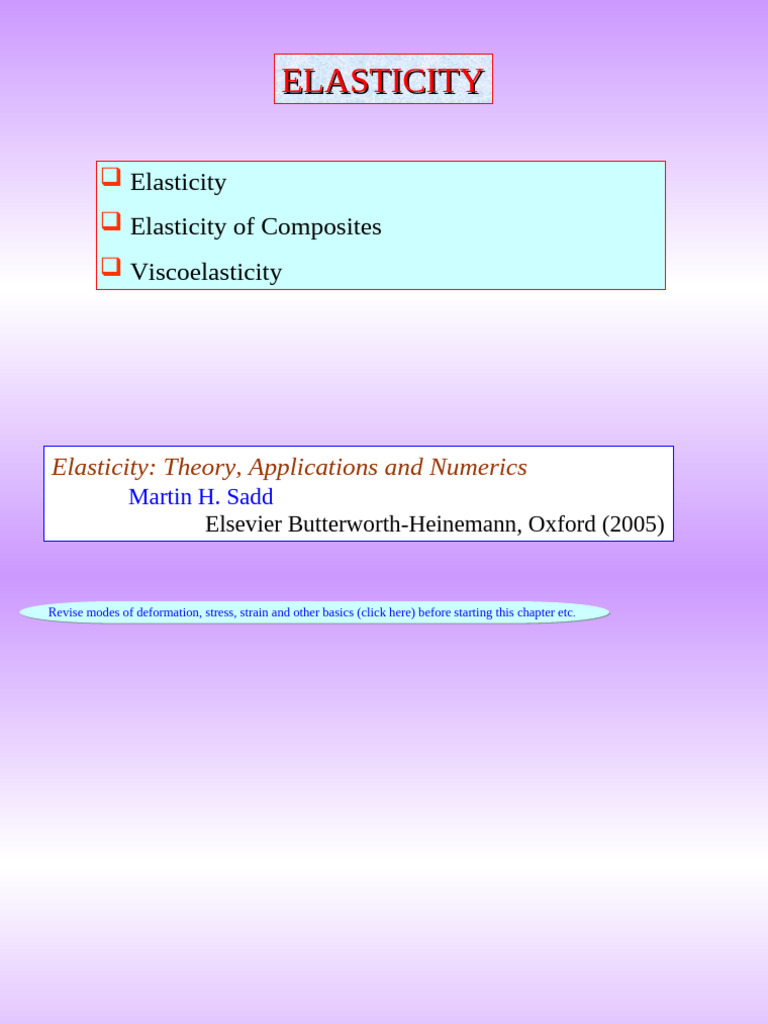 Elasticity | PDF