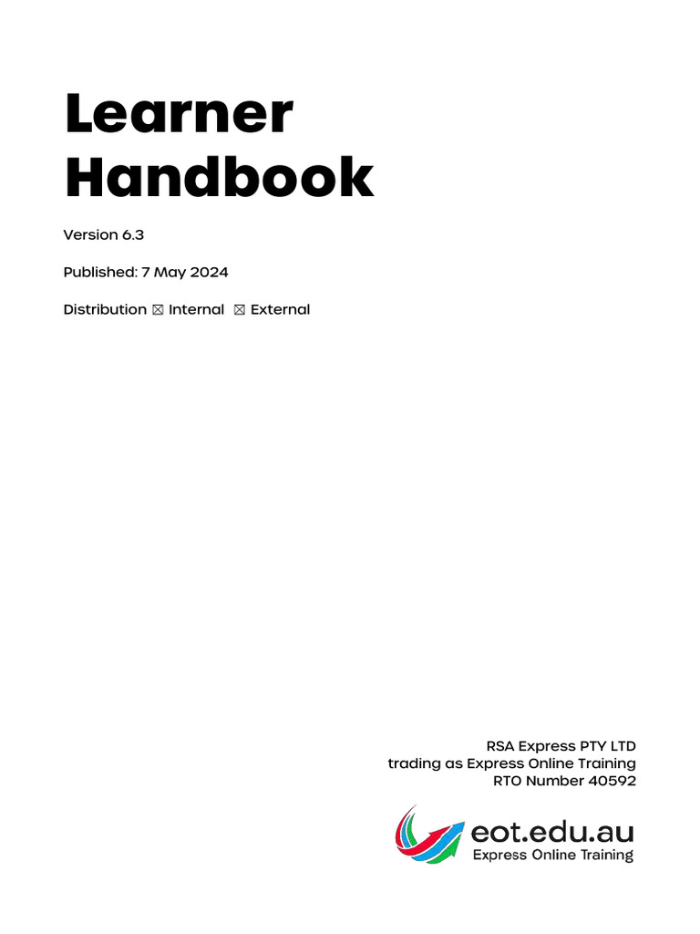 Learner Handbook | PDF