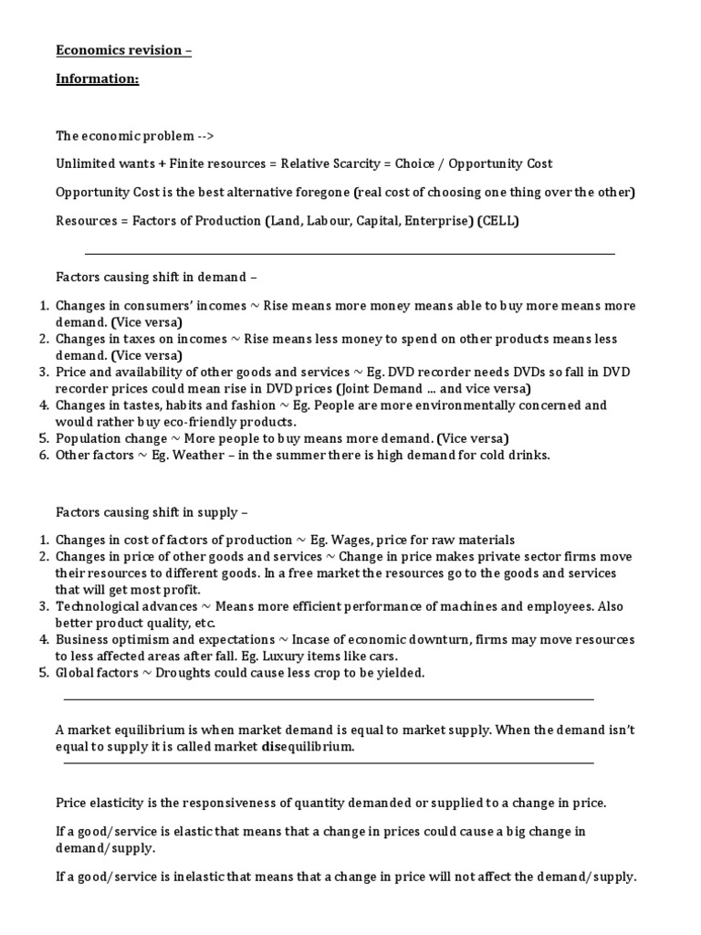 Economics - Grade 10 | Download Free PDF | Price Elasticity Of Demand ...
