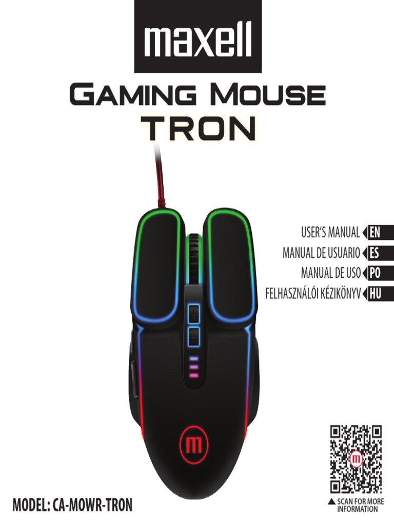 CA Mowr Tron Gaming Tron Mouse | PDF